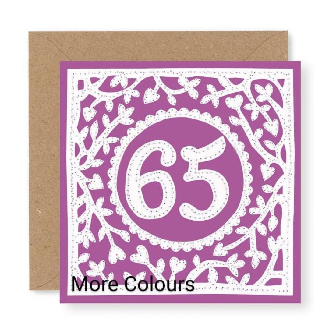65th Birthday Card, Women's Age 65 Birthday Card, Men's Age 65 Birthday ...