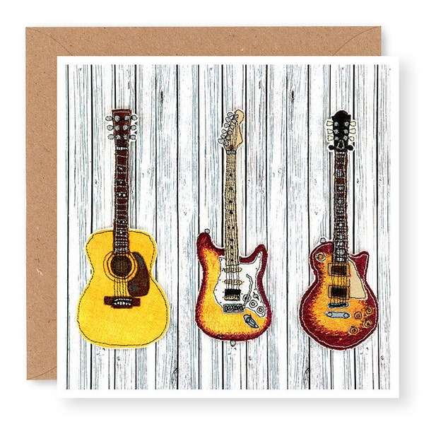 Guitar Greeting Card - Etsy UK