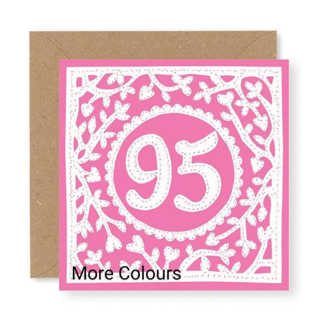 95th Birthday Card, Women's Age 95 Birthday Card, Men's Age 95 Birthday ...