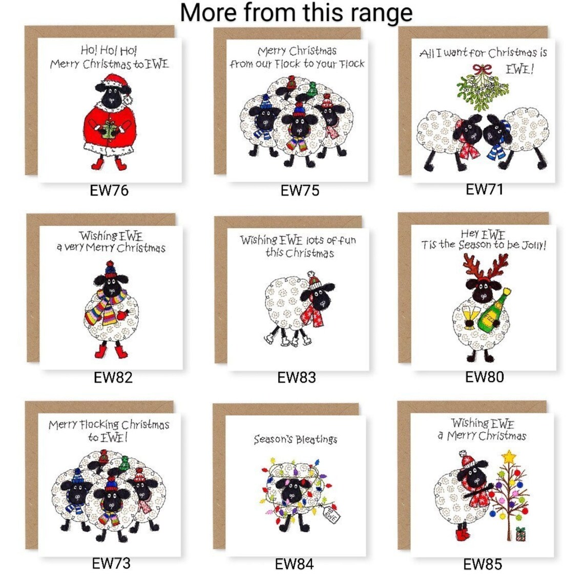 Christmas Card for Couples, Christmas Sheep Card, Funny Christmas Card ...