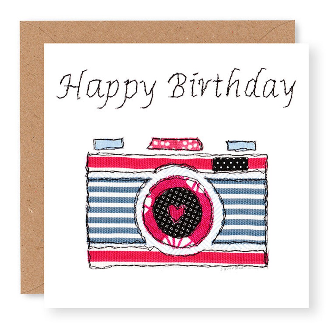 Vintage Camera Birthday Card, Photographer Greeting Card, Retro Style ...