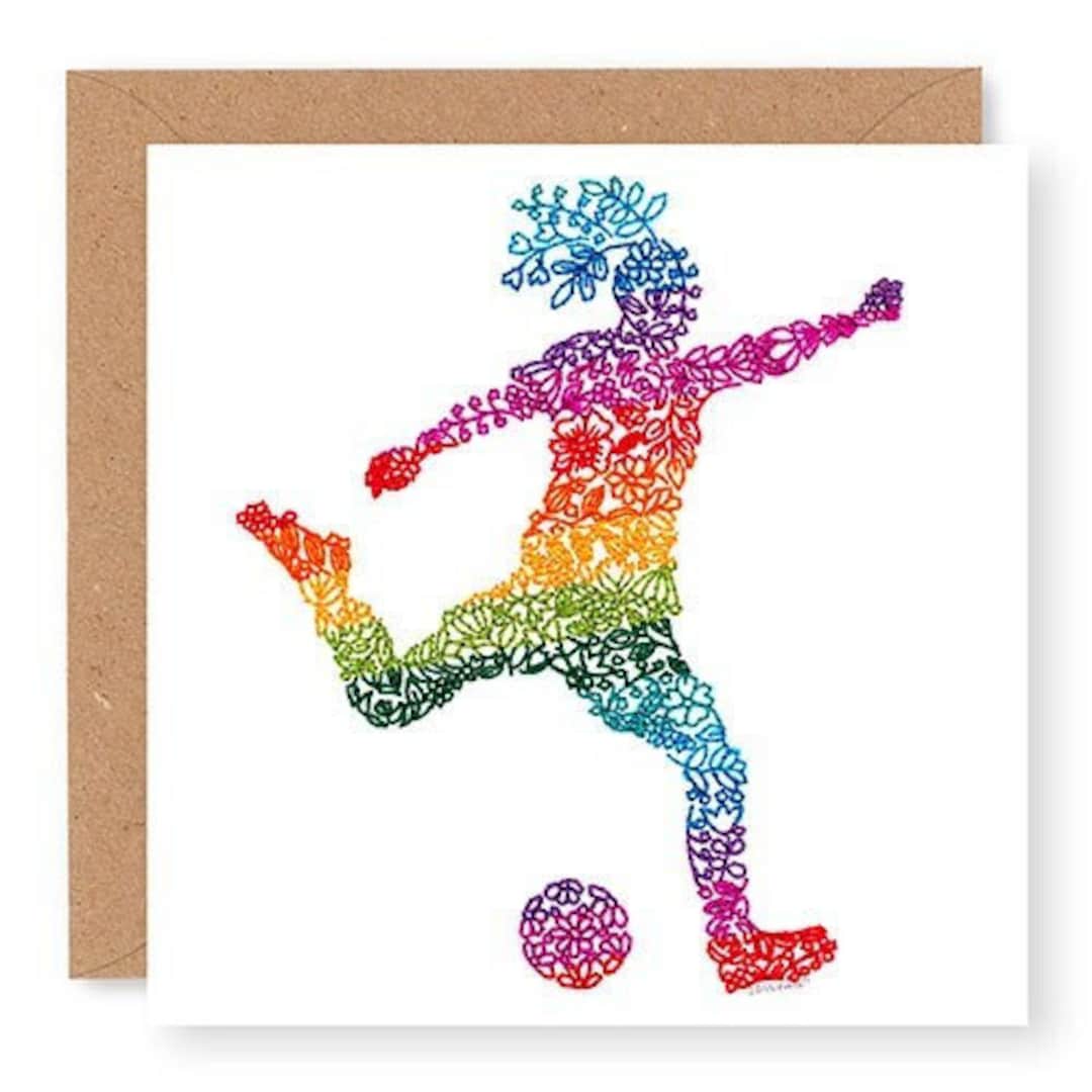 Female Football Card, Female Football Striker Card, Girl Football ...