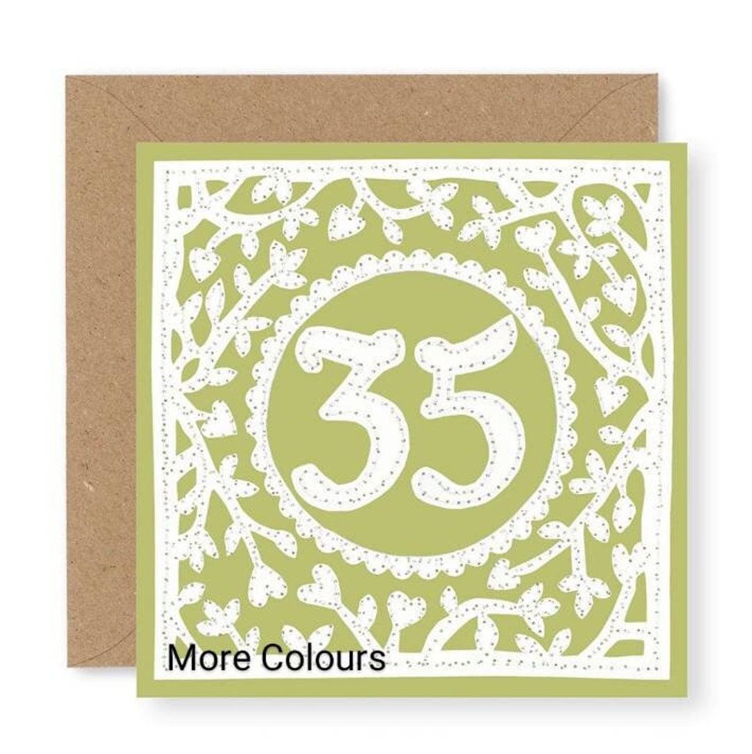 35th Birthday Card, Women's Age 35 Birthday Card, Men's Age 35 Birthday ...