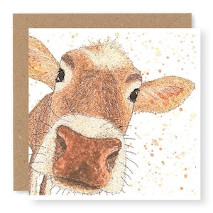 Cow Card, Farming Birthday Card, Countryside Card, Farm Animals ...
