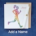 Running Greeting Card, Running Birthday Card, Female Running Card ...