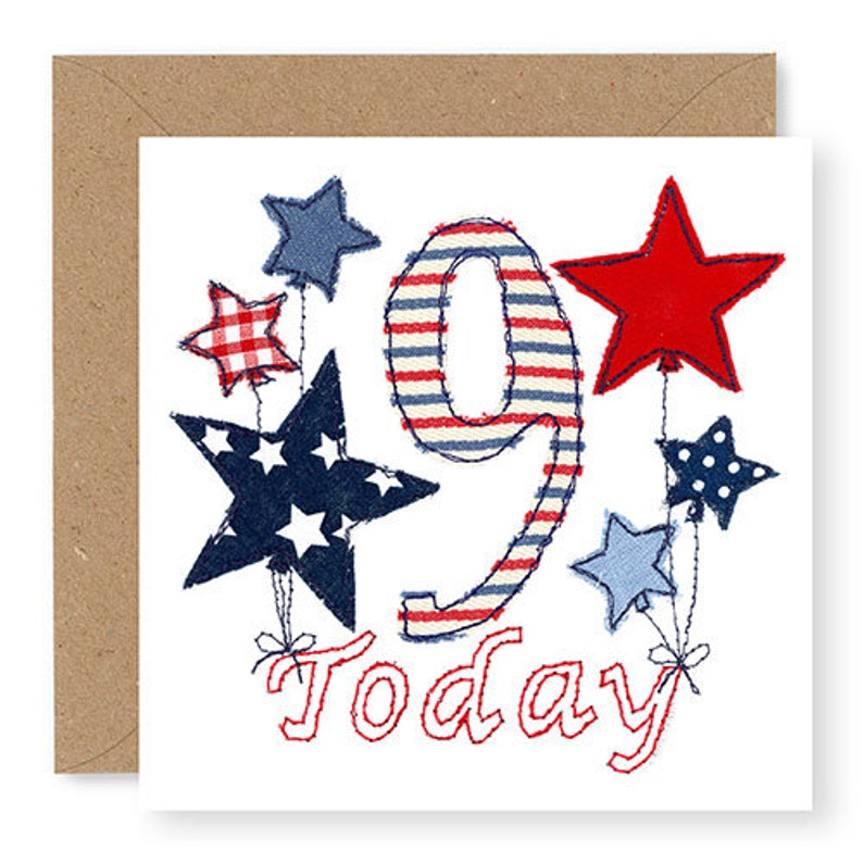 Age 9 Birthday Card for Boys 9th Birthday Card Printed From - Etsy