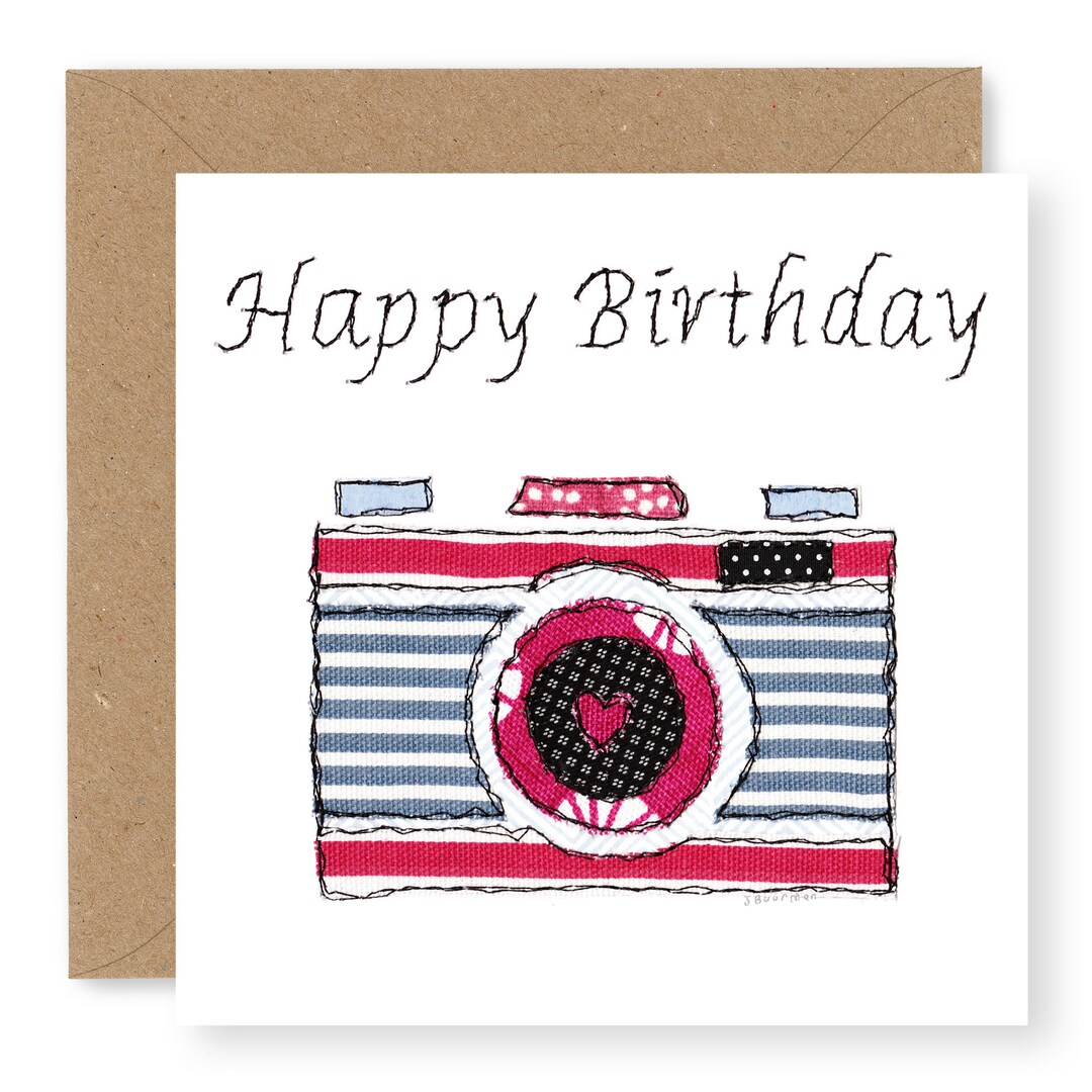 Camera Birthday Card, Retro Camera Card, Printed From Original Free ...
