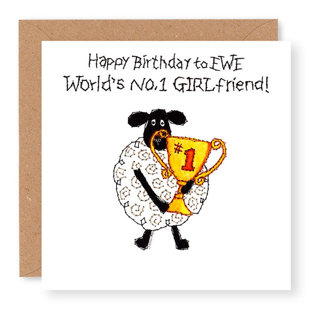 Birthday Card for Girlfriend, Sheep Card, Fun Sheep Birthday Card ...
