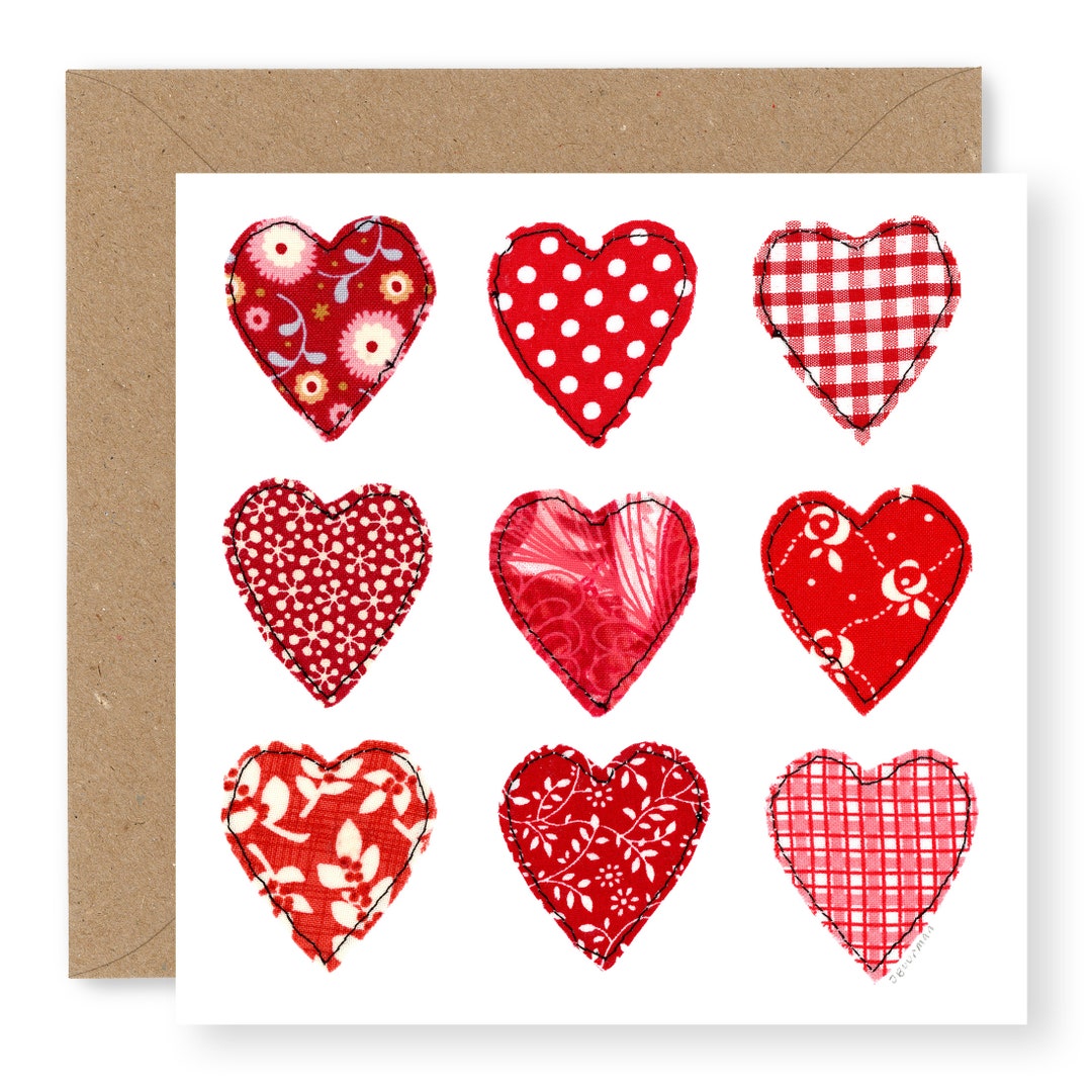 Hearts Birthday Card, Cards With Hearts, Love You Card, Printed From ...