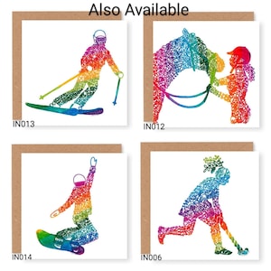 Running Greeting Card, Running Birthday Card, Female Running Card ...