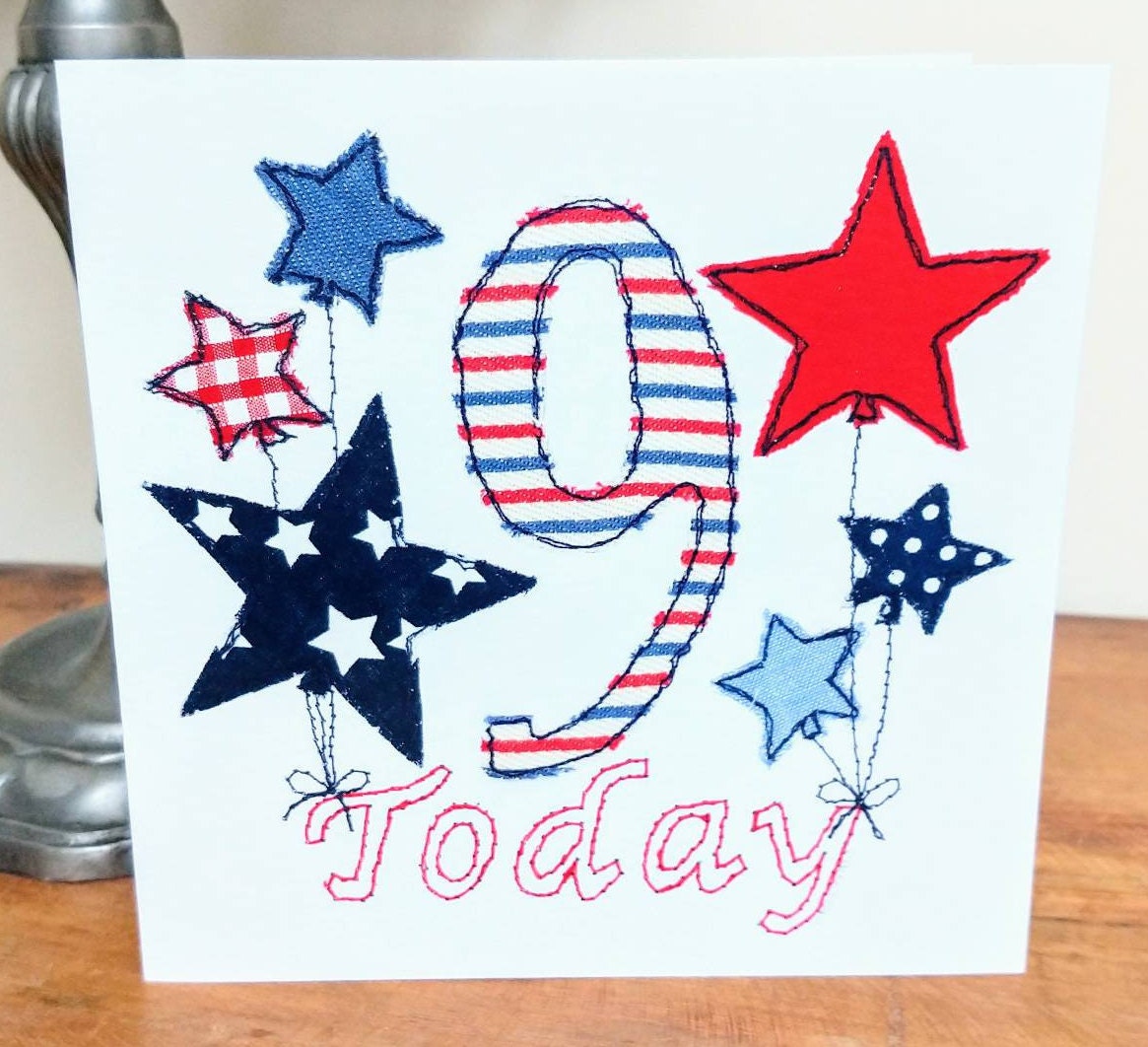 Age 9 Birthday Card for Boys, 9th Birthday Card, Printed From Original ...