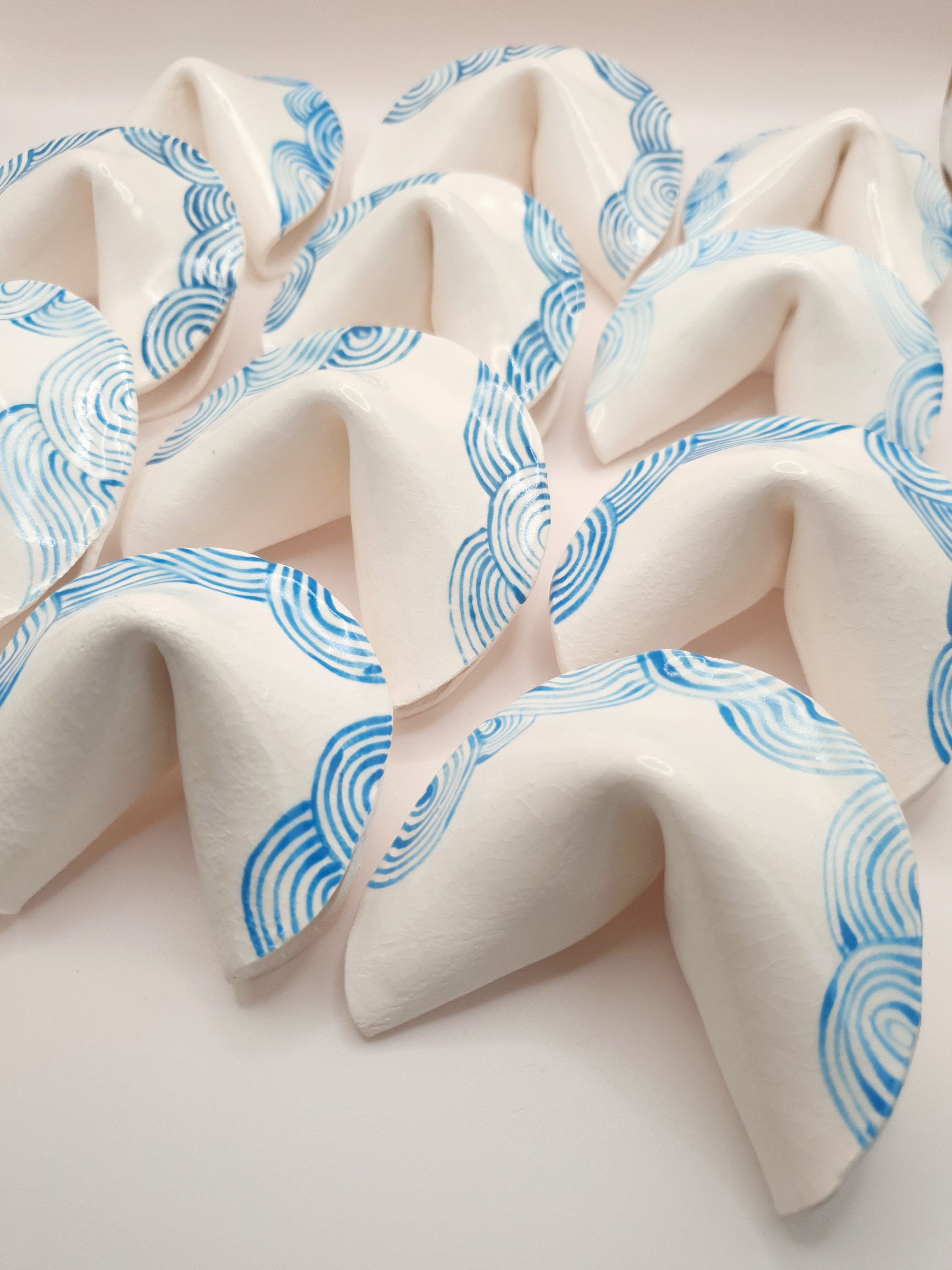 Fortune Cookies / Porcelain Fortune Cookies in Gift Box - Etsy