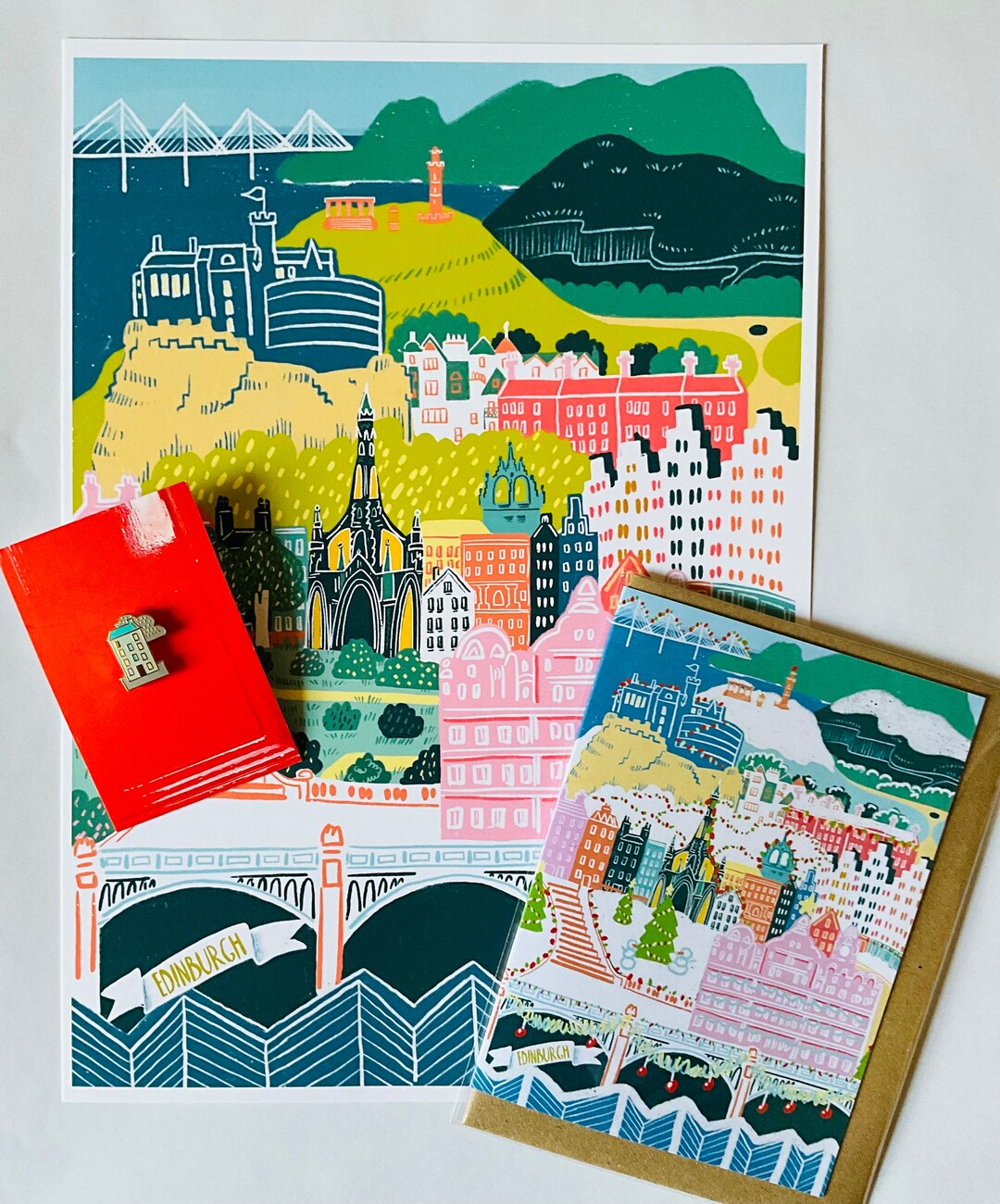 Edinburgh Print, Pin and Cards Bundle - Etsy
