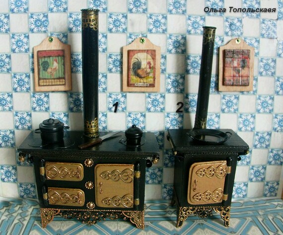 Kitchen furnace. Miniture stove. Kitchen Furniture Doll House | Etsy