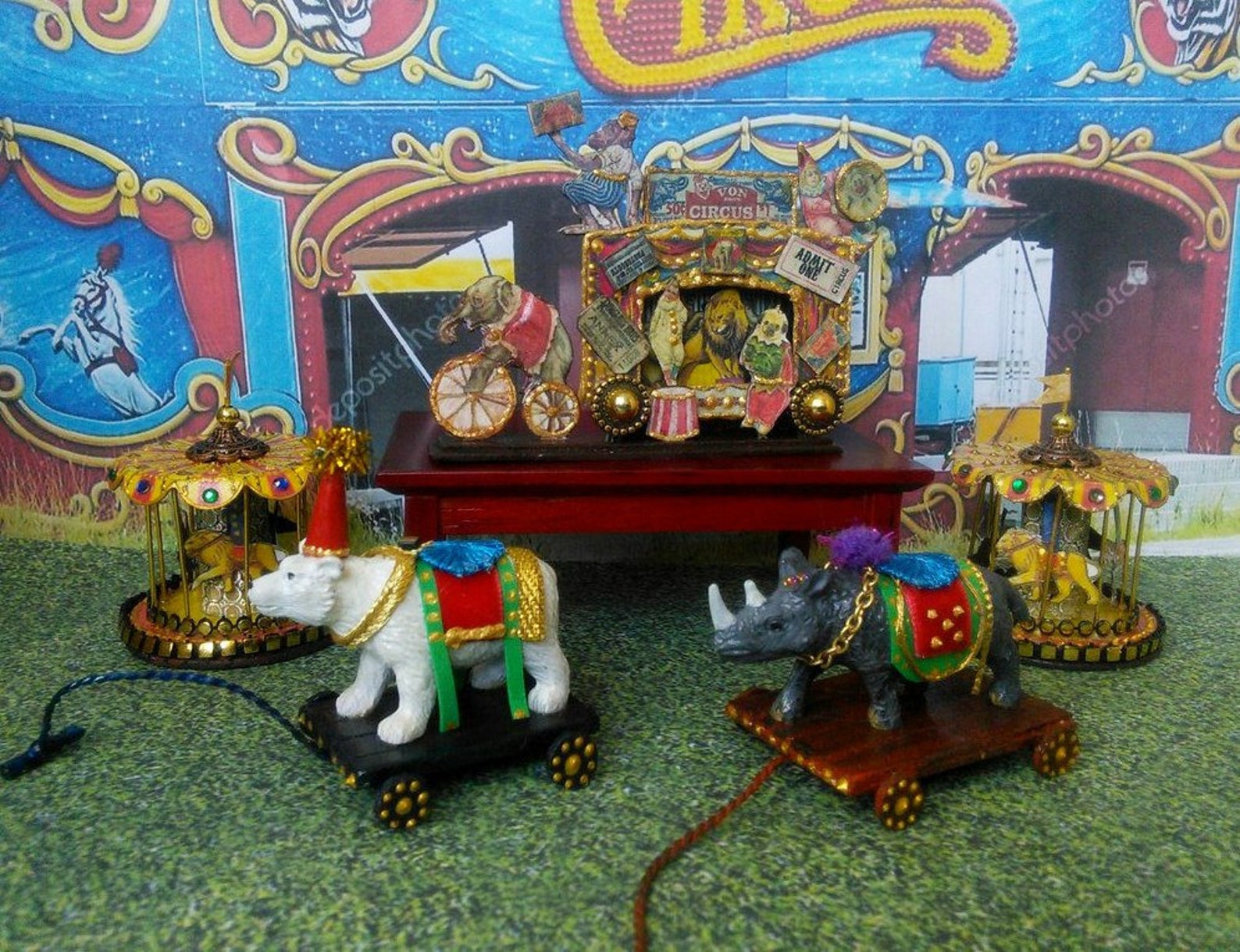 Doll circus. 196 inches. Dolls house miniature. Handcrafted | Etsy