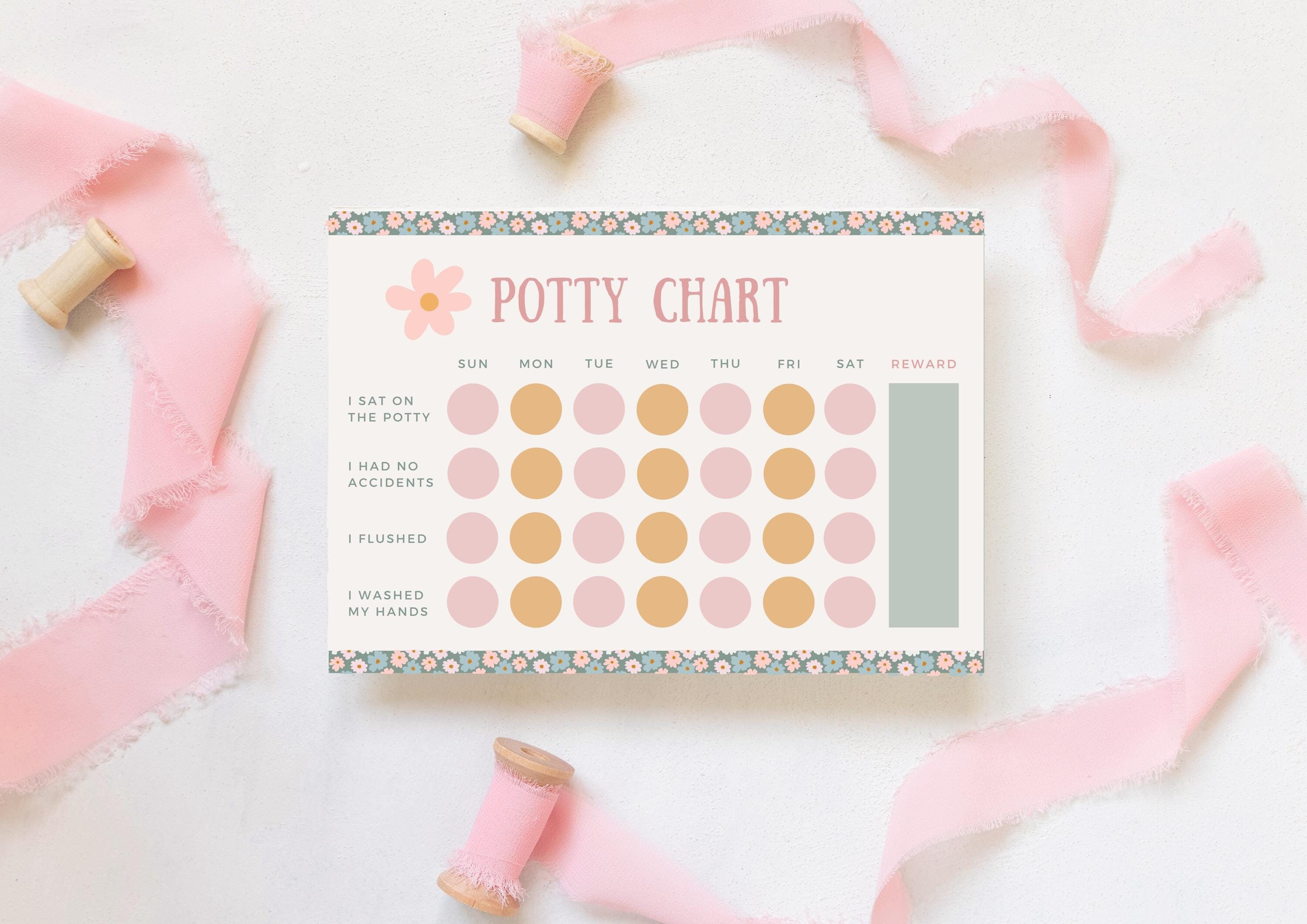 Potty Training Chart | Reward Chart | Trendy Potty Training Chart ...
