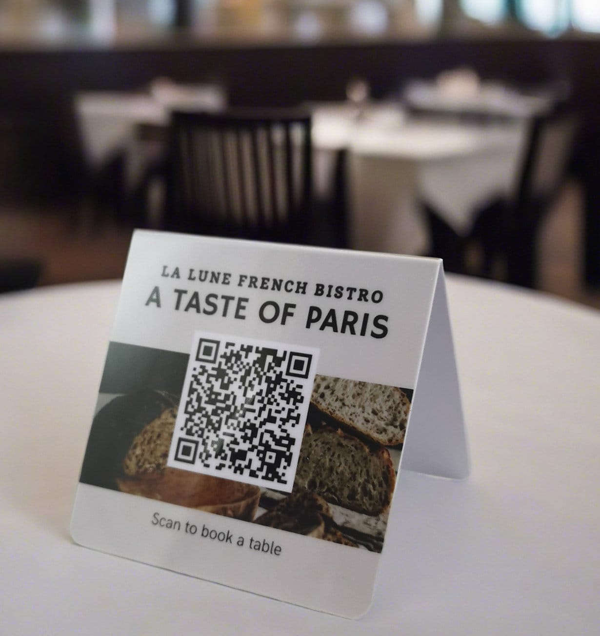 QR Code Menu Stand Table Tent Tabletop Sign Touchless Easy Wipe Connect ...