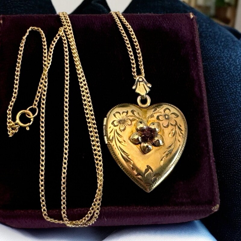 Vintage Heart Locket - Etsy
