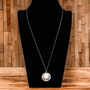 Antique White Blue Pink Guilloche 935 Silver Enamel 2 Photo Locket W ...