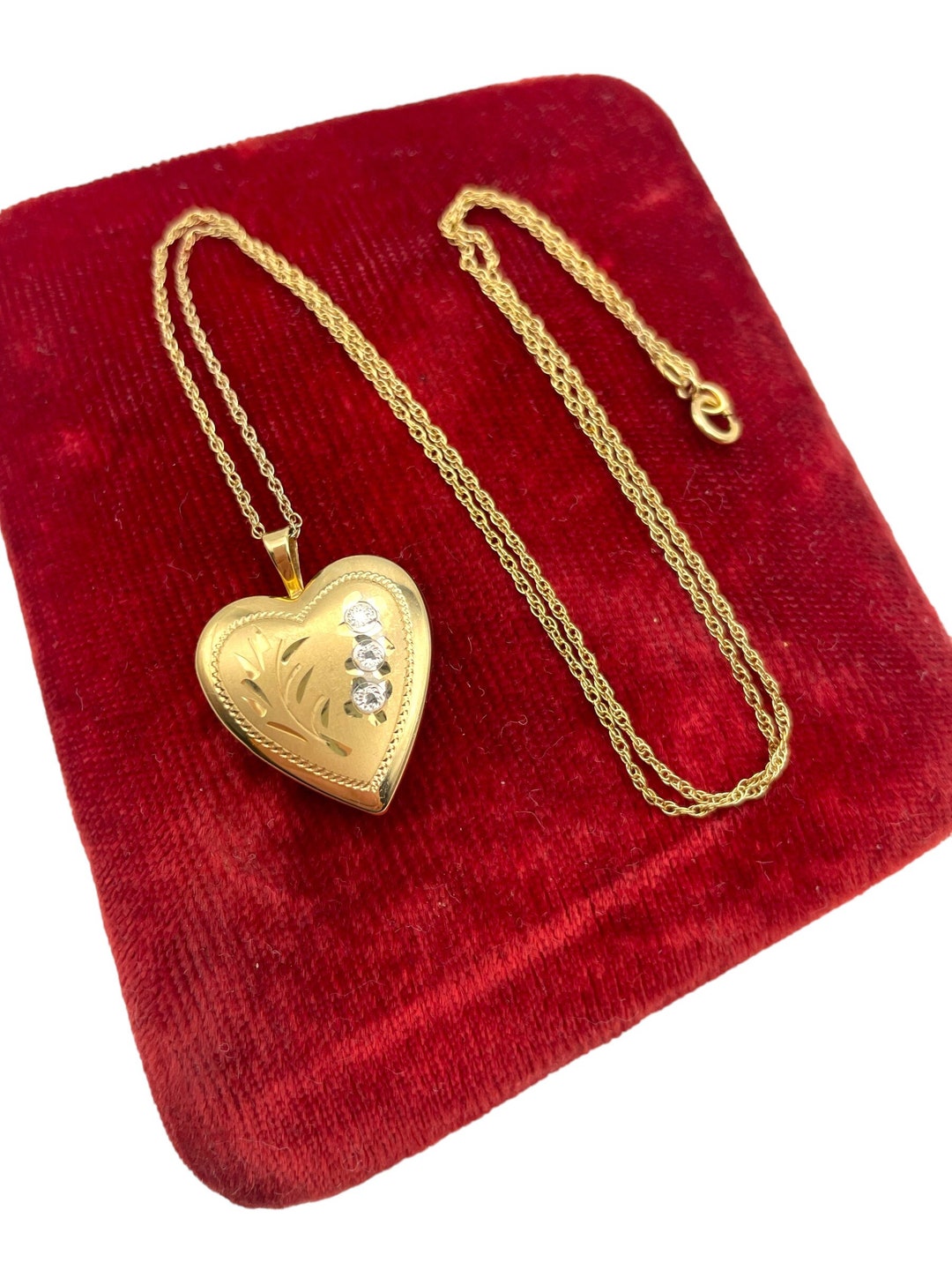Vintage 14K Gold Filled Heart Locket Necklace Princess Pride Creations ...