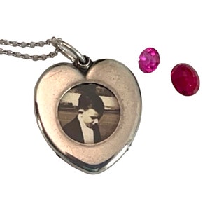 Vintage Sterling Silver Heart Slide Locket W/ MDC Monogram 3 Photo ...