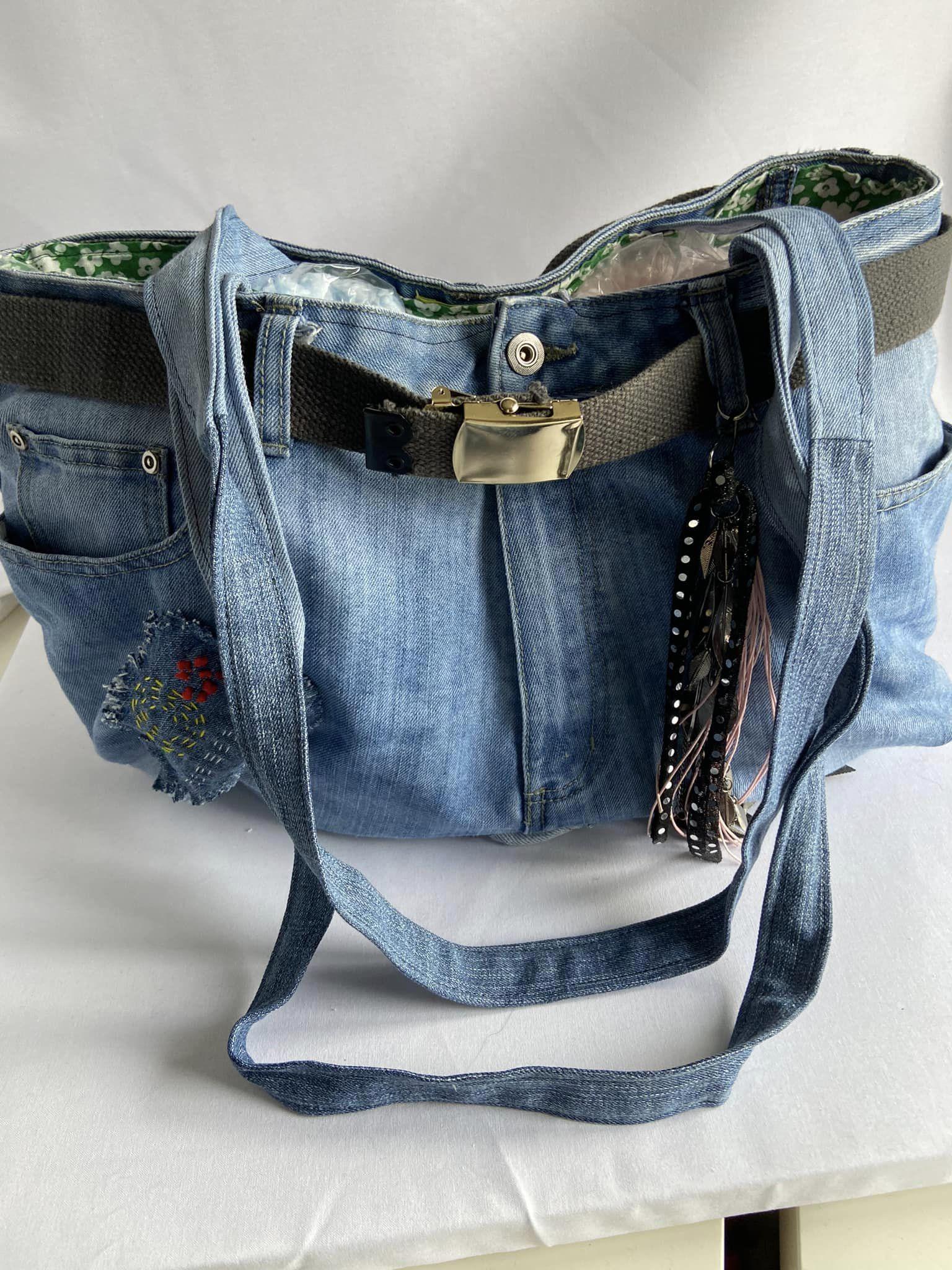 Upcycled Denim Bag - Etsy