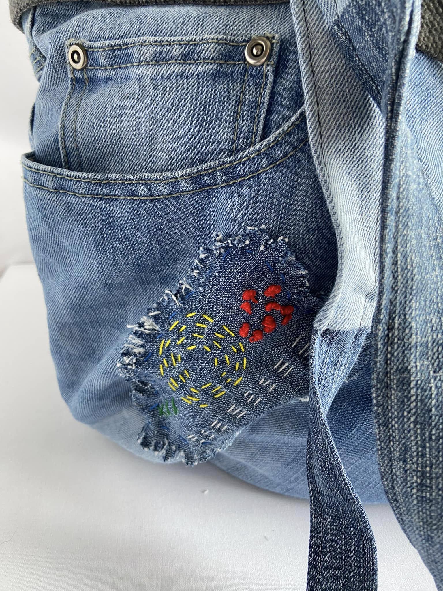 Upcycled Denim Bag - Etsy