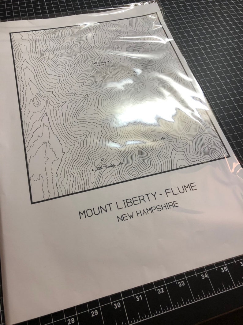 Liberty-flume Topographic Maps 13x19 Scratch and - Etsy
