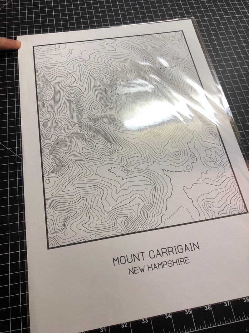 Carrigain Mountain Topographic Maps 13x19 - Etsy