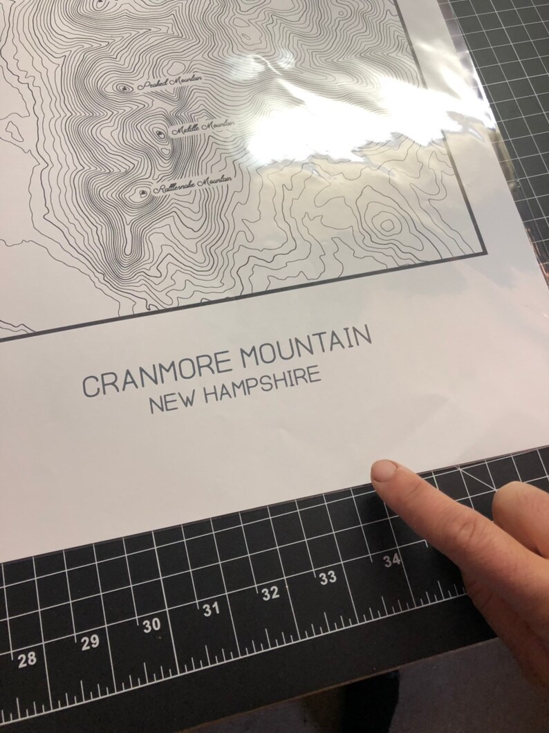 Cranmore Mountain Topographic Maps 13x19 Scratch - Etsy