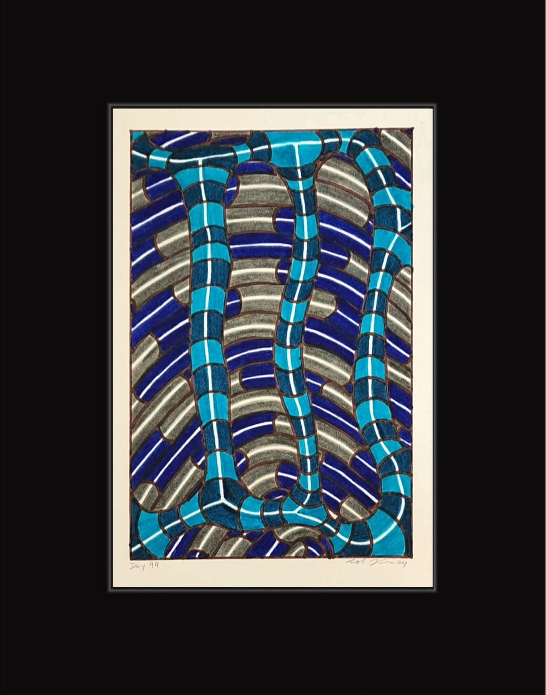 Day 99 Ink Drawing - Matted Illustration October 11, 2024 - Etsy