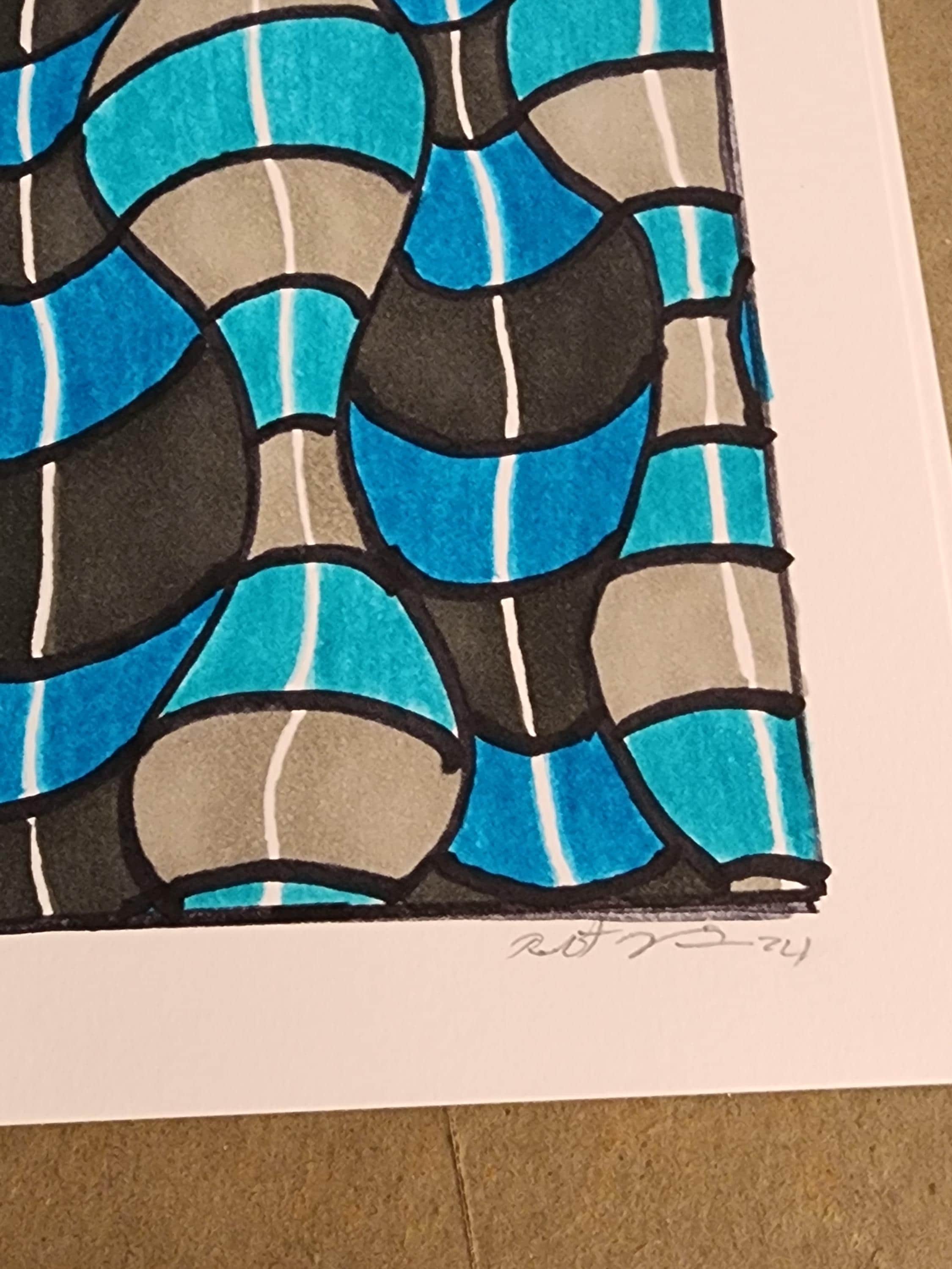 Day 101 Ink Drawing - Matted Illustration October 13, 2024 - Etsy