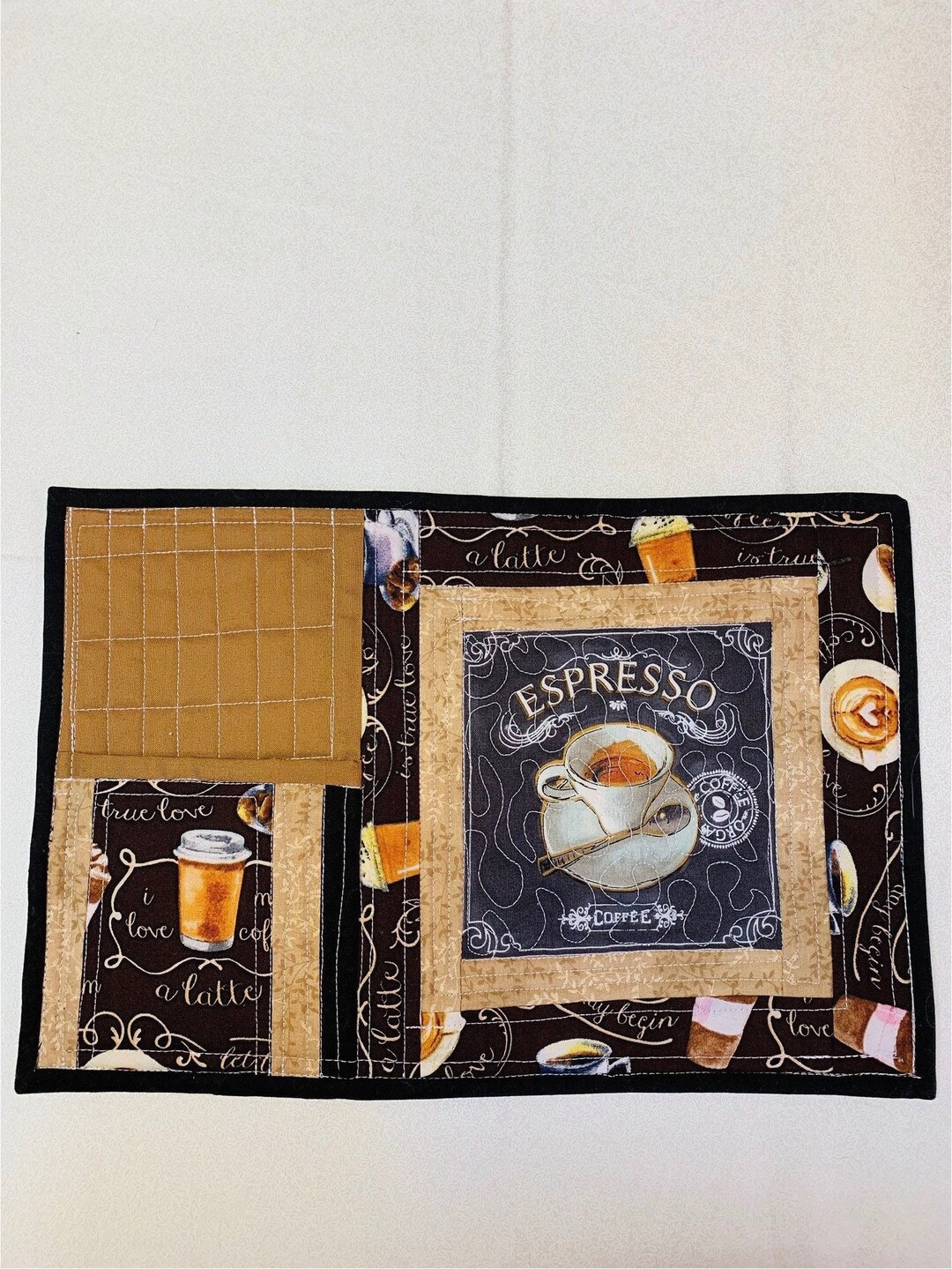 Quilted Mug Rug, Mug Rug With Pocket, Quilted Mug Mat, Coffee Mug Rug ...