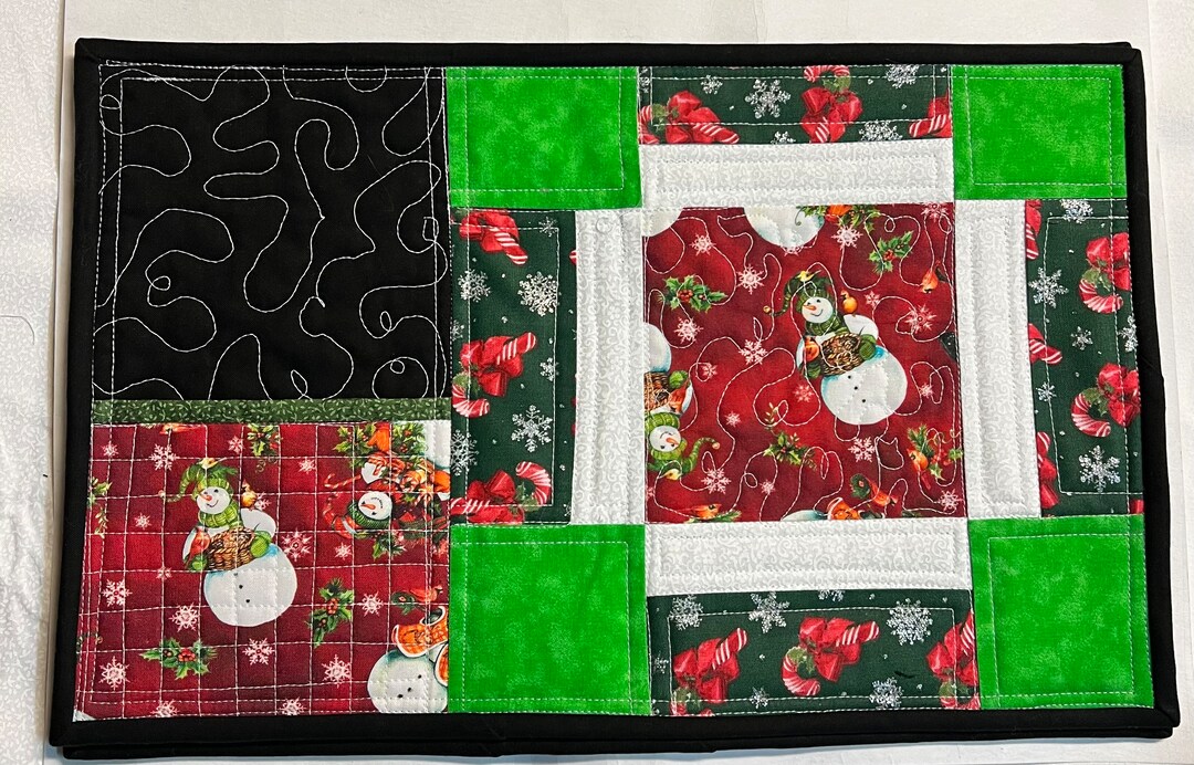 Snowman Mug Rug, Mug Rug Placemat, Christmas Mug Rugs, Christmas Mug ...