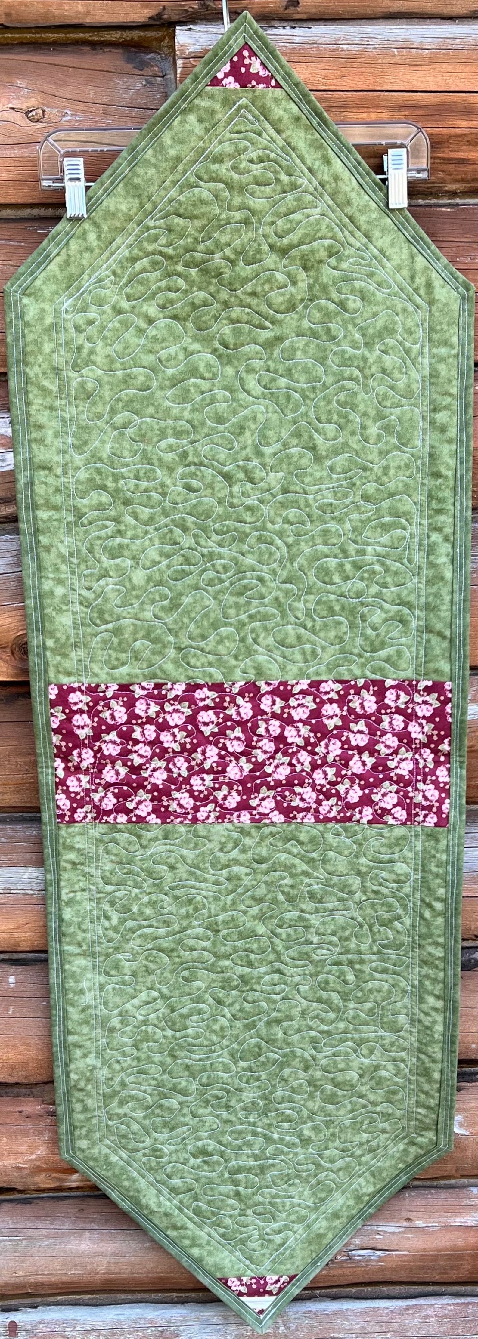 Rose Table Runner, Handmade Table Runner, Handmade Bed Runner, Counter ...