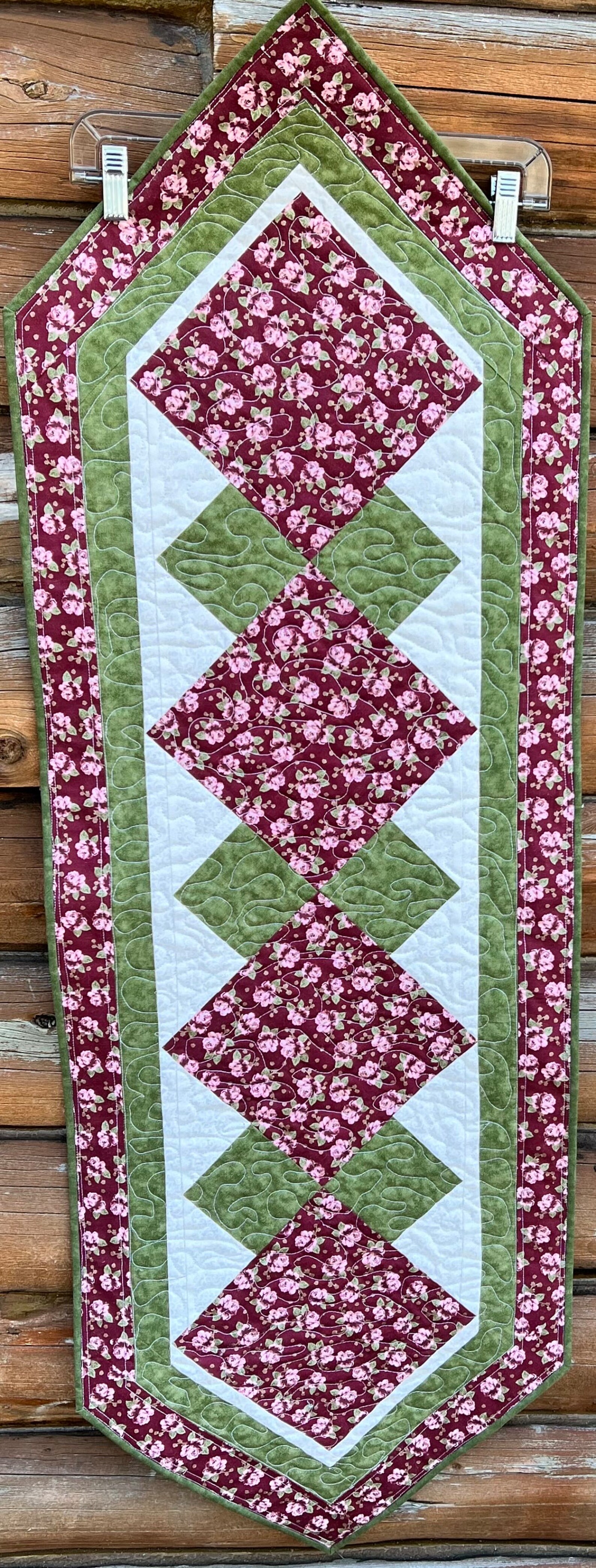 Rose Table Runner, Handmade Table Runner, Handmade Bed Runner, Counter ...