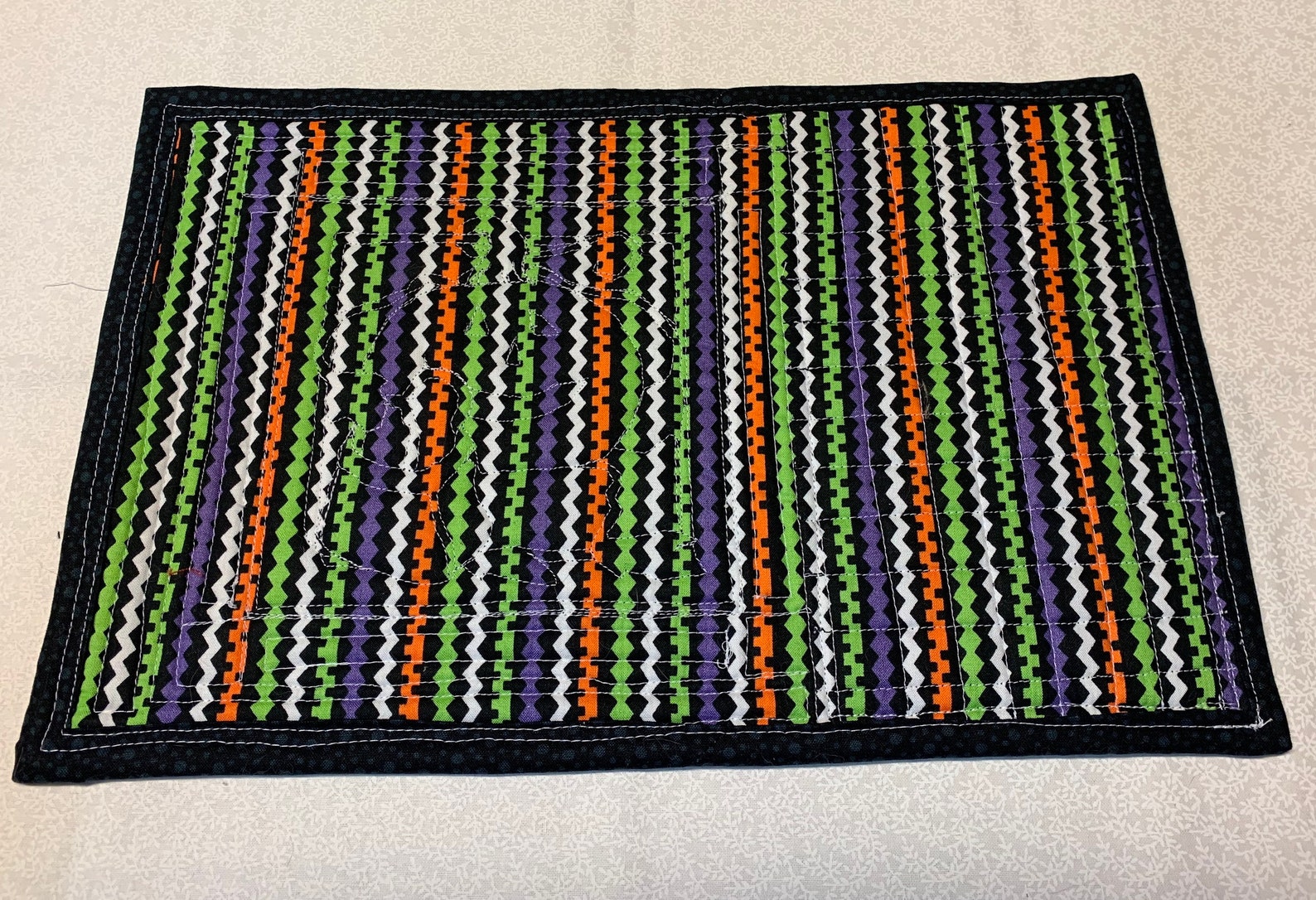 Halloween Mug Rug, Halloween Snack Mat, Quilted Mug Rug, Halloween ...