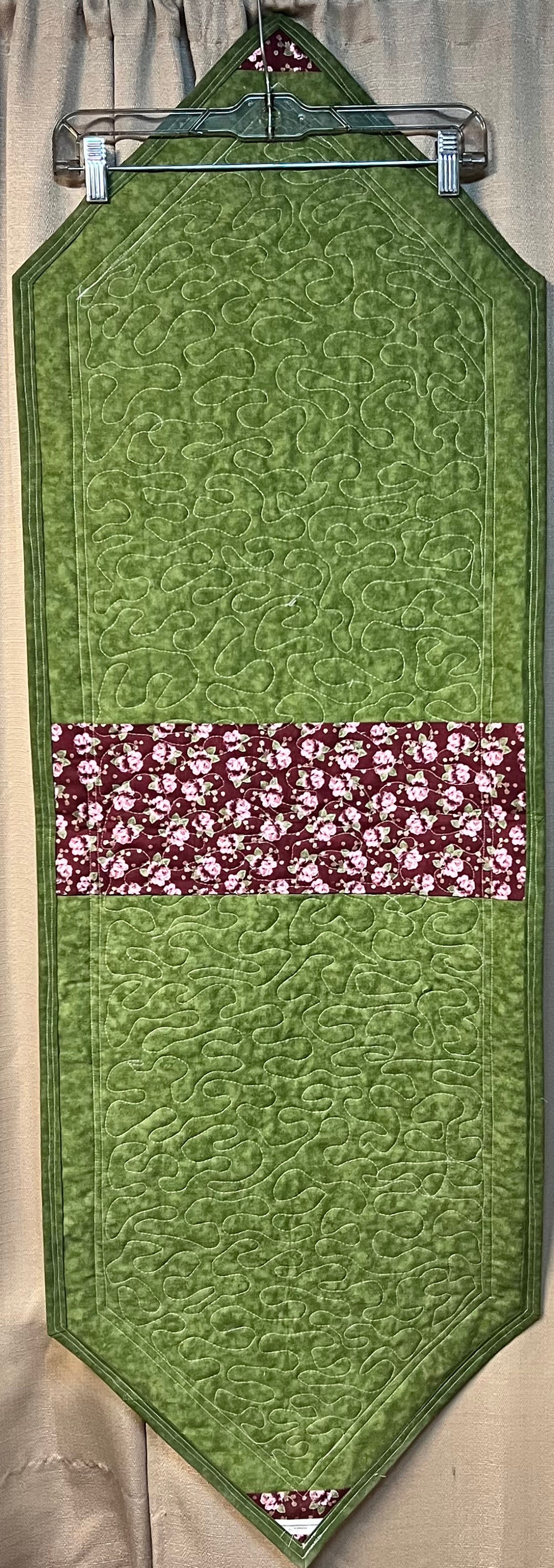 Rose Table Runner, Handmade Table Runner, Handmade Bed Runner, Counter ...