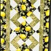 Quilted Lemon Table Runner, Handmade Lemon Table Runner, Quilted Summer ...