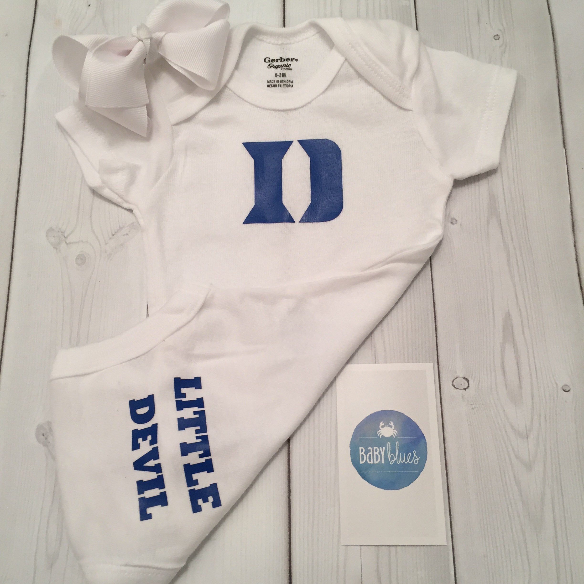Duke Blue Devils Onesie. Collegiate Onesie. Blue Devils | Etsy