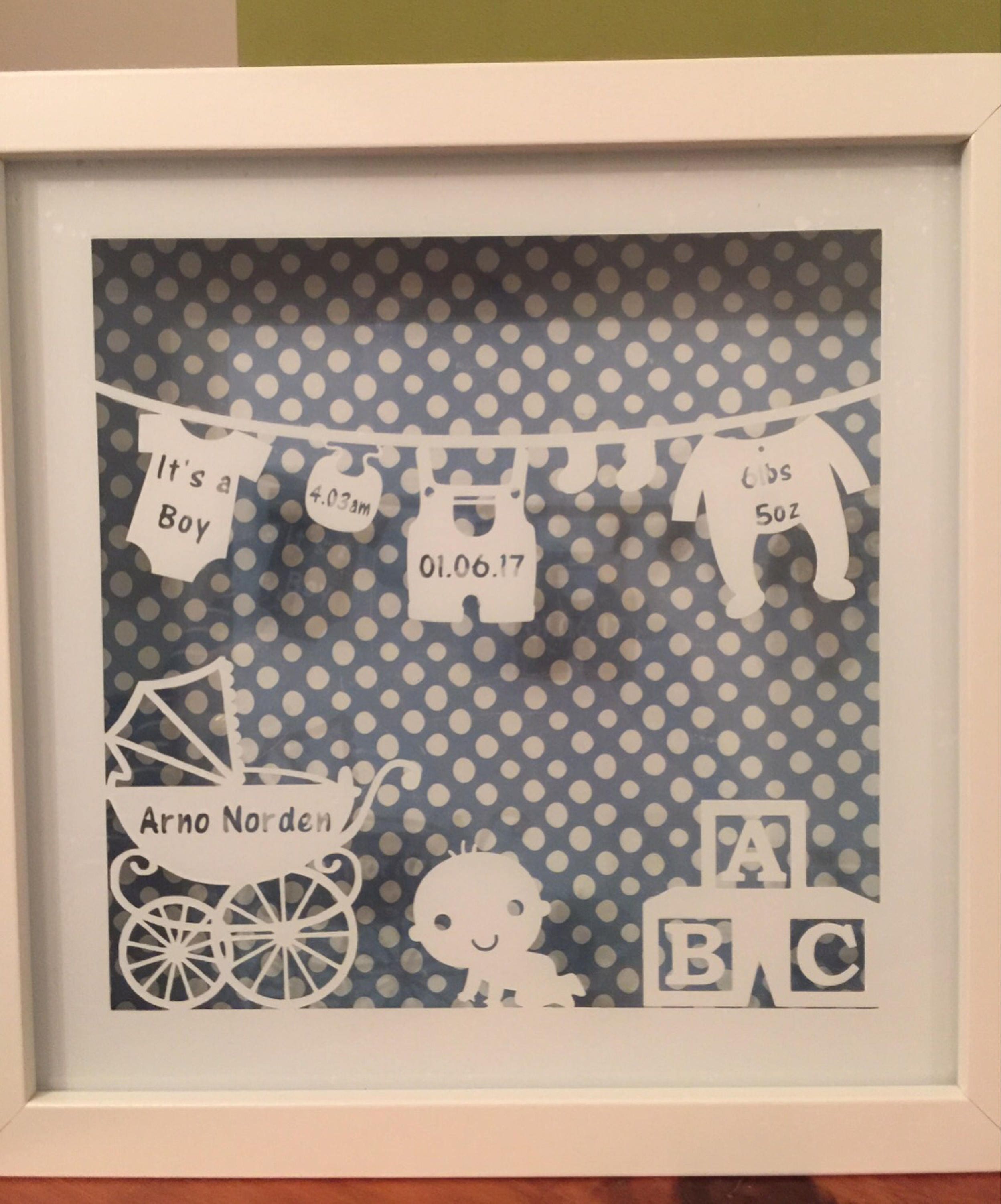 Shadow Box Frame New Baby Gift / Keepsake Nursery - Etsy UK