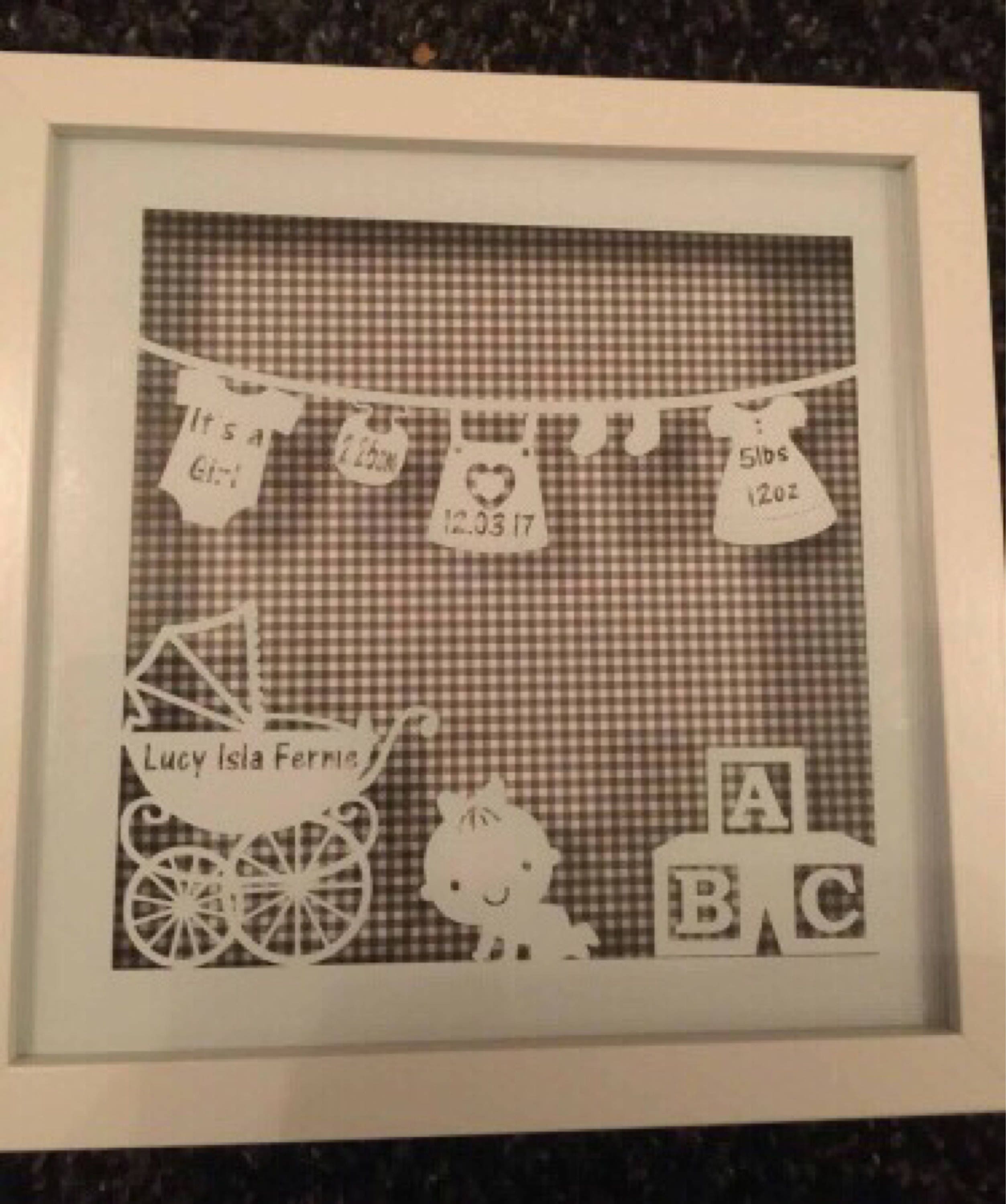 Shadow Box Frame New Baby Gift / Keepsake Nursery - Etsy UK