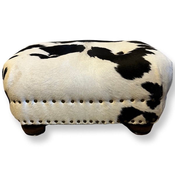 Cowhide Ottoman - Etsy