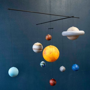 Larger Solar System Planet Mobile, Hanging Sun and Planets Model, Outer ...