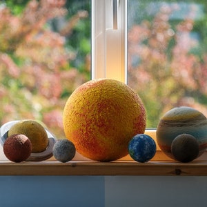 Very Large Solar System Model Set, Hanging Planets With Hooks, Sun ...