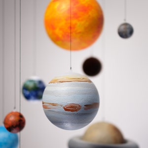 Hand Painted Solar System Model Hanging, Solar Mobile, Sun and Planets ...