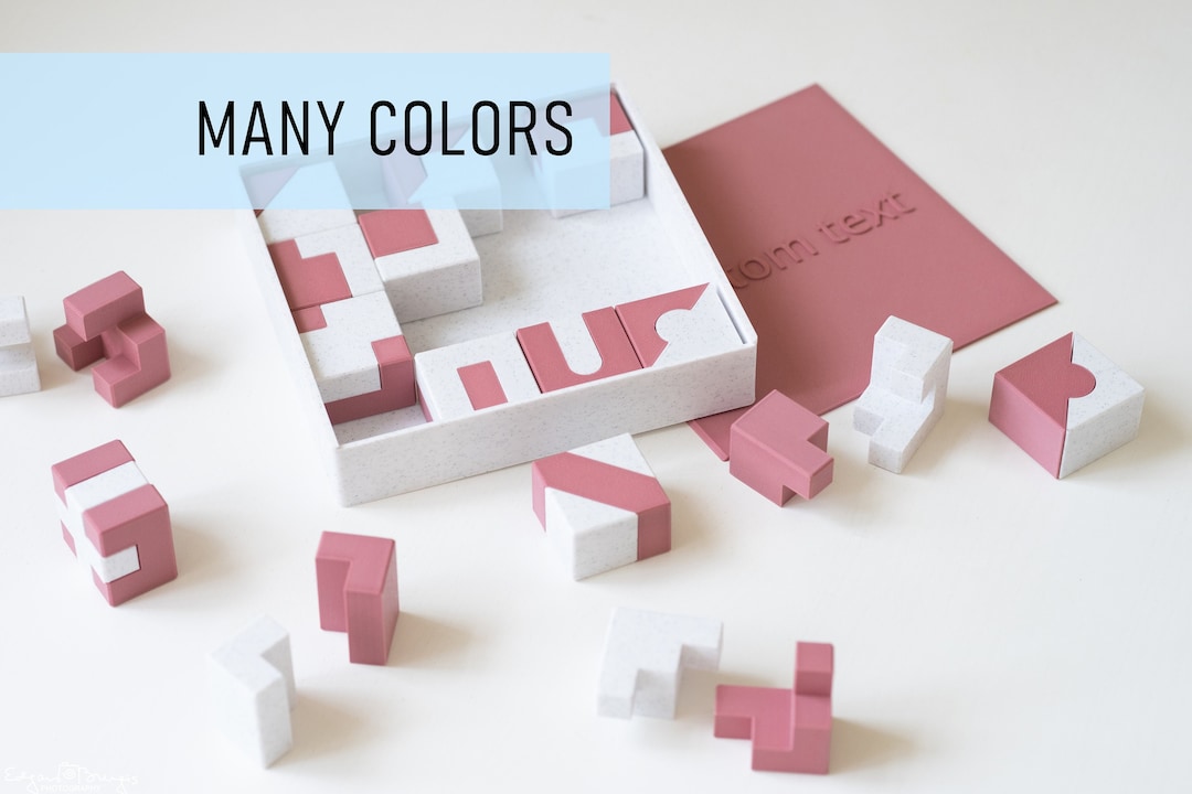 Educational 3D Puzzle Blocks, Logic Game, Puzzle Cubes, Sensory Shape ...