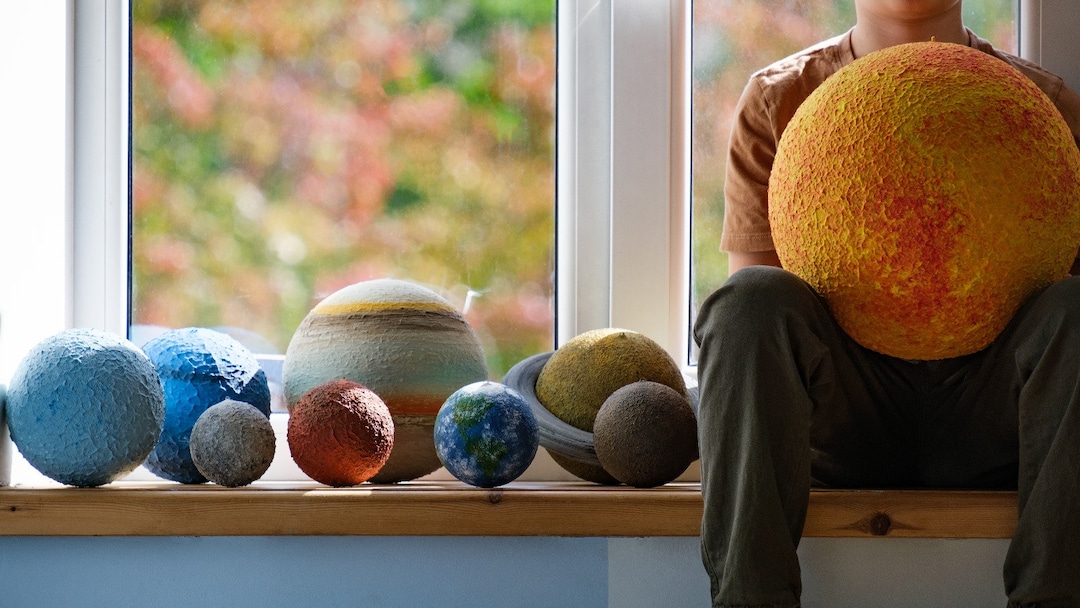 30 Cm/ 11.81" Huge Solar System Sun and Planets Models, Hanging Planets ...