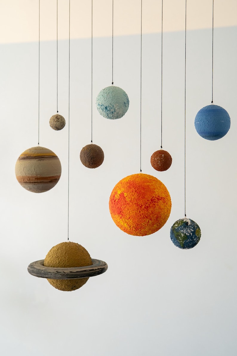 Solar System Model Set, Hanging Planets With Hooks and Strings, Sun ...