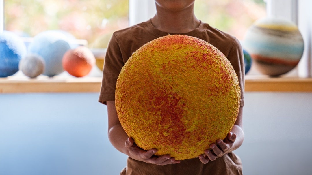 Very Large Solar System Model Set, Hanging Planets With Hooks, Sun ...